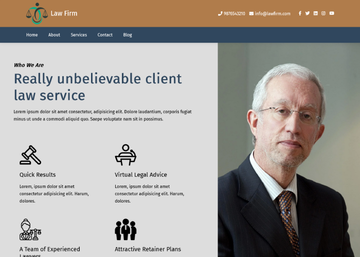Law & Legal Website Templates | Responsive, Modern and Stylish Law ...