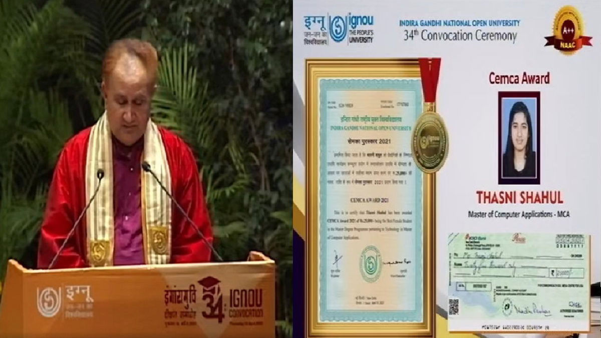 IGNOU 34th Convocation 28 Students Bag Gold Medals Thanshi Shahul ignou-34th-convocation-28-students-bag-gold-medals-thanshi-shahul