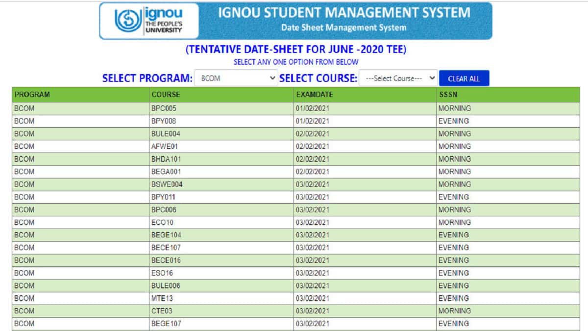 IGNOU TEE December 2020 Date Sheet Released Exams To Begin From 1st ignou-tee-december-2020-date-sheet-released-exams-to-begin-from-1st